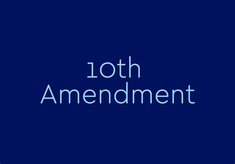 Tenth Amendment Examples