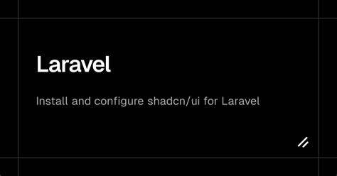 Laravel Shadcnui