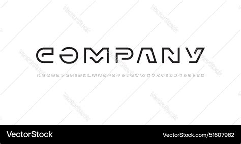 Modern Font Digital Alphabet From Segment Line Vector Image