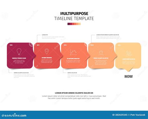 Horizontal Timeline Template Vector Illustration