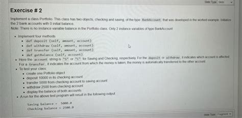 Solved Slide Type Side Exercise 2 Implement A Class