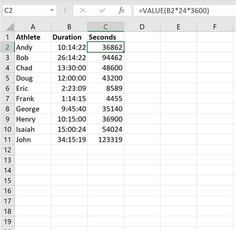 Increíble truco para convertir tiempo a segundos en Excel en segundos