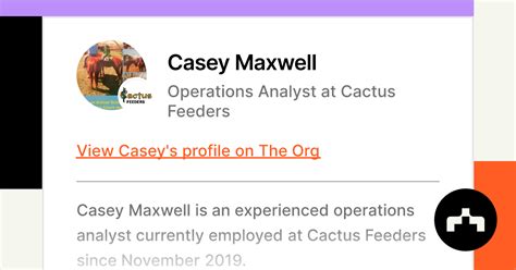 Casey Maxwell Operations Analyst At Cactus Feeders The Org
