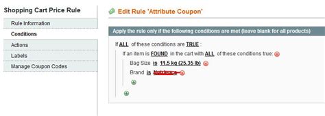 Action Magento Shopping Cart Price Rule Condition Is Applying On