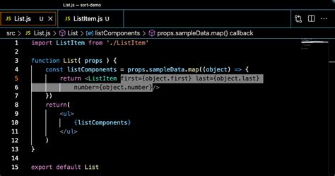 Sort React Components Using Sort