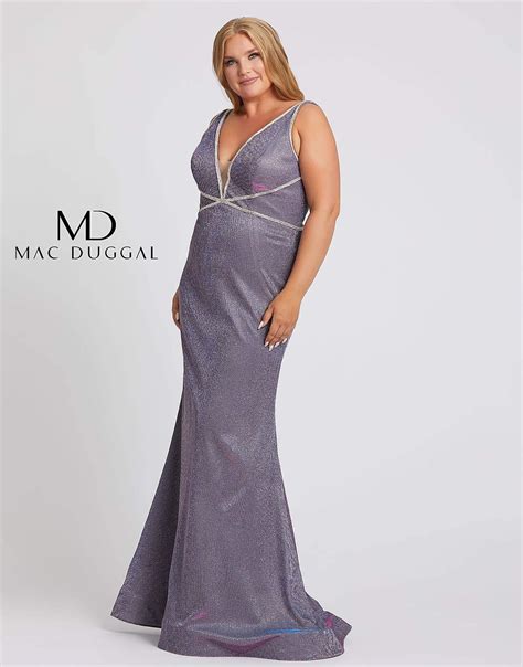 Black Mac Duggal 48895 Fabulouss Plus Size Prom Long Dress Prom