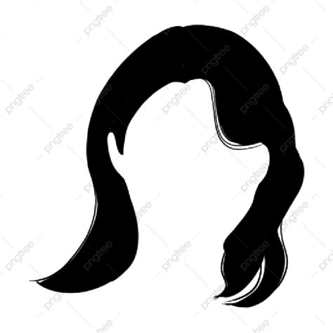 여자 일러스트 헤어 스타일 크리 에이 티브가 발 검은 머리 가발 클립 아트 길고 검은 머리 헤어 스타일링 Png 일러스트 및 Psd 이미지 무료 다운로드 Pngtree
