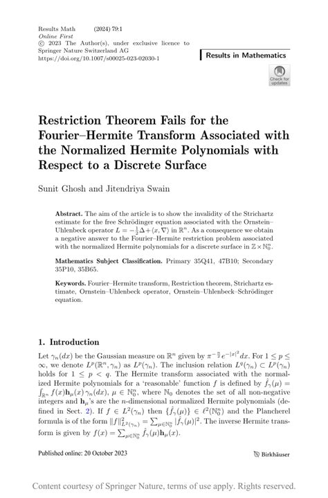 Restriction Theorem Fails For The Fourierhermite Transform Associated With The Normalized