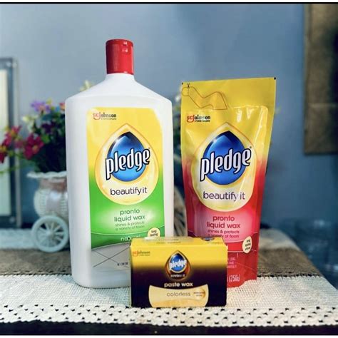 Pledge Waterproof Shine Paste Wax Floor Wax Pronto Liquid Wax Shopee