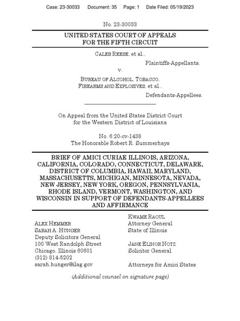 Reese V Atf Amicus Brief Filed Download Free Pdf Second Amendment