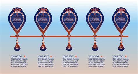 인포그래픽 타임라인입니다 현대 비즈니스 수평 타임 라인 프로세스 차트 인포그래픽 템플릿 프레젠테이션 및 워크플로 레이아웃 다이어그램에 사용되는 벡터 배너입니다 0명에 대한