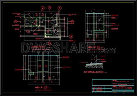 WC Layout Plan And Elevations Details CAD Drawings Download