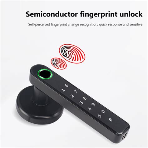 Tuya Fingerprint Smart Lock Bluetooth Keyless Door Handle Electronic Fingerprint Lever Handle