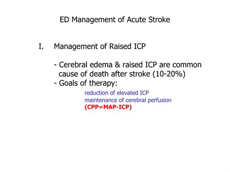 Emergency Care Of Stroke Ppt