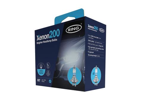 Ring Xenon200 H7 Xenon Headlight Bulbs 200 Brighter Uk