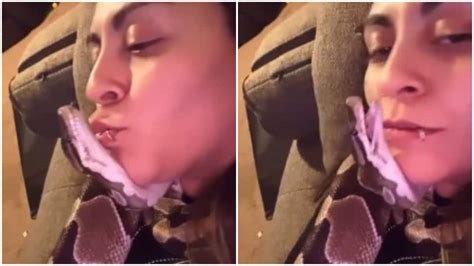 Bizarre Woman Cuddles With Pet Snake Leaves Internet Amazed Watch Viral News Zee News