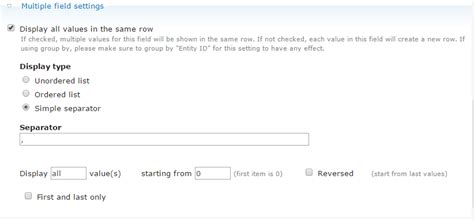 display the multiple value in single field in drupal 7 view drupal