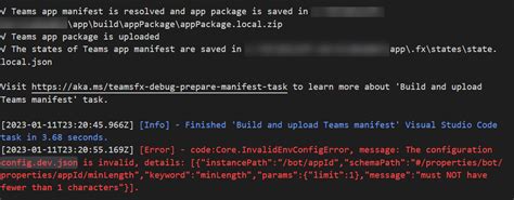 Error Codecoreinvalidenvconfigerror Message The Configuration