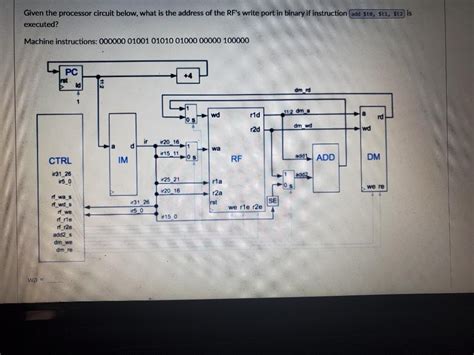 Solved Given The Processor Circuit Below What Are The