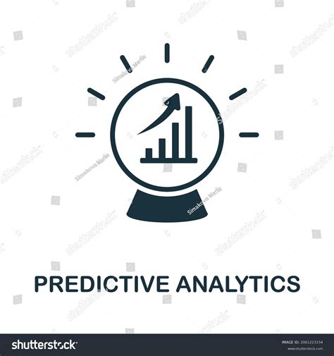 Predictive Analytics Icon Monochrome Sign Customer Stock Vector Royalty Free 2061223154