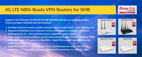 Draytek 4g Lte Nbn Ready Vpn Routers For Smb I Lan Technology
