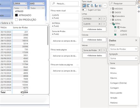 Como retornar linhas e colunas com base em critérios em uma matriz ou tabela Linguagem DAX