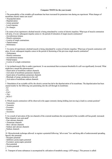 Computer Tests Exam Test For Students Who Studying Medicine