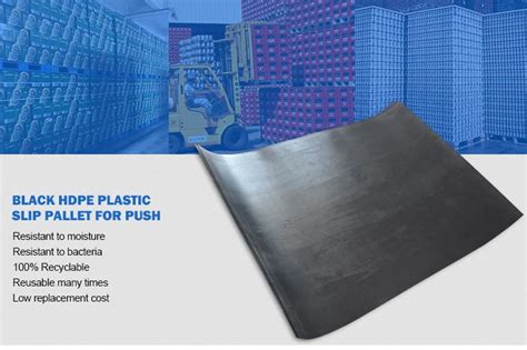 10001200mm Slip Resistant Plastic Pallet Hdpe Black Sheet