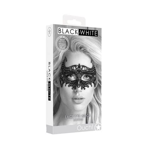Shots Ouch Black And White Lace Eye Mask