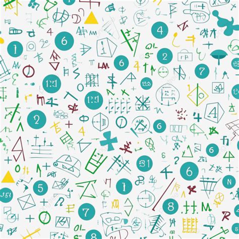 Solid Color Math Symbols Seamless Pattern Background Math Symbols Addition Subtraction Png