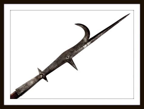 Antique Medieval Vicious Halberd Pole Arm Swiss German English Sword