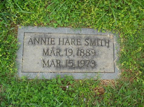 Annie Cecelia Hare Smith 1889 1973 Find A Grave Memorial