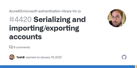 Serializing And Importingexporting Accounts · Issue 4420 · Azureadmicrosoft Authentication