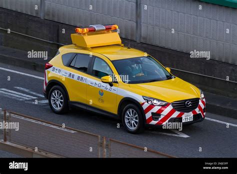 A Patrol Car Operated By The Japanese Transport Ministry To Inspect