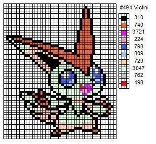 Victini Pokemon Broderi Sjov Med Perler