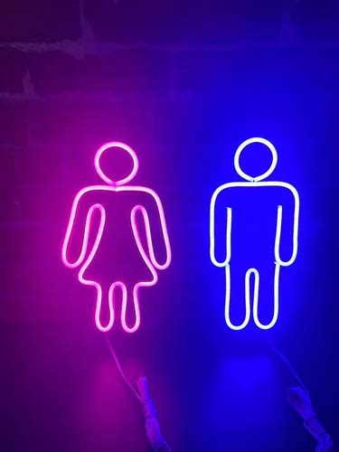 Letreiro Placa Luminaria Neon Led Painel Kit Banheiro Parcelamento Sem Juros