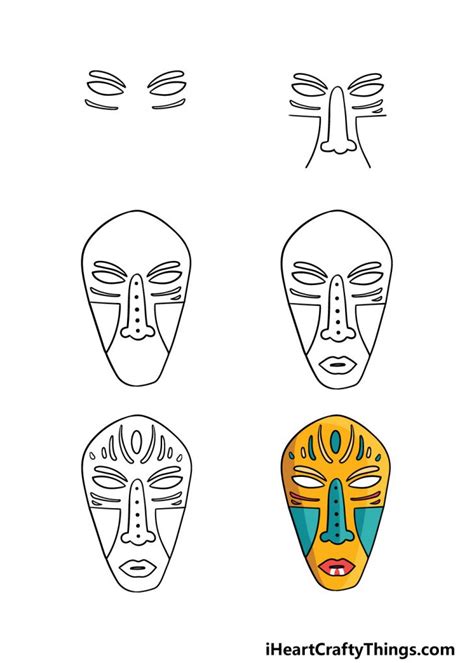 Mask Drawing How To Draw A Mask Step By Step