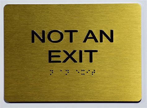 Exit Sign Tactile Signs Tactile Signs The Sensation Line