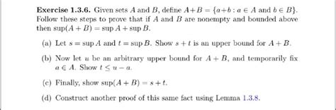 Solved Given Sets A And B Define A B A B A A And B