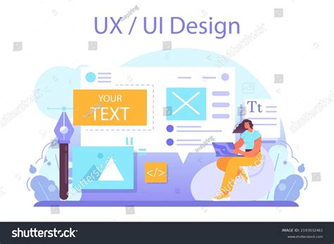 Ux Ui Designer Concept App Interface Stock Vector Royalty Free 2193032461 Shutterstock