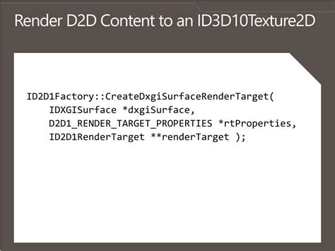 Ppt Advanced Graphics Functionality On Windows Using Directx