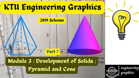 Ktu Engineering Graphics Module 3 Part 7 Development Of Solids Pyramid And Cone Youtube