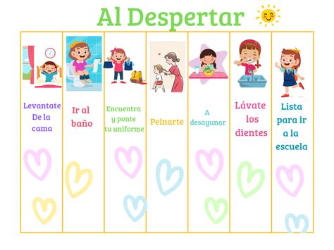 Plantillas De Rutinas Para Niños Para Descargar E Imprimir Artofit