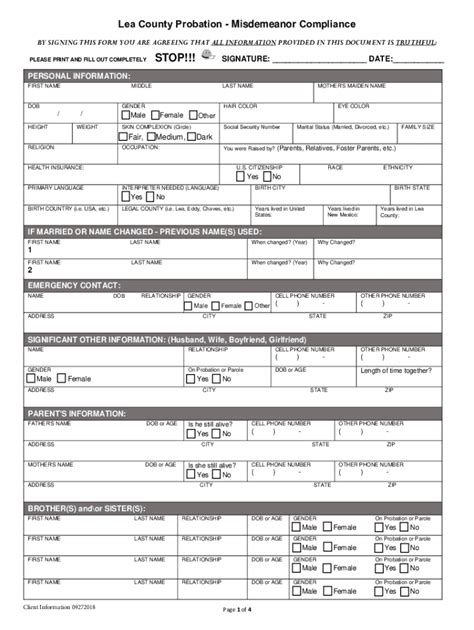 Fillable Online Probation Declaration Form Pdf Fill Out And Sign Fax Email Print Pdffiller
