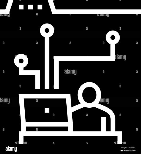 Developer Working And Codding Program Glyph Icon Vector Illustration Stock Vector Image And Art