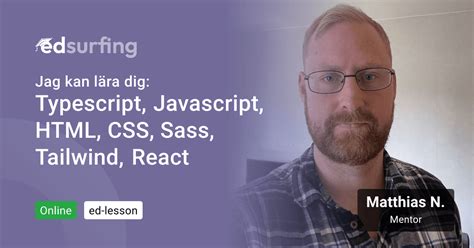 Lär Dig Typescript Javascript Html Css Sass Tailwind React Med