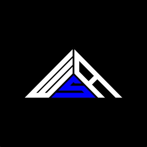 Wsa Letter Logo Creative Design With Vector Graphic Wsa Simple And Modern Logo In Triangle