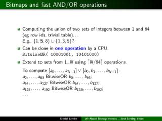All About Bitmap Indexes And Sorting Them PPT