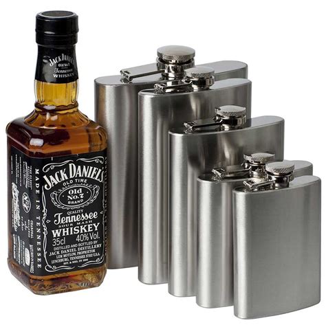 4 6 8 10 18oz Hip Flask Stainless Steel Pocket Drink Whisky Flasks EBay
