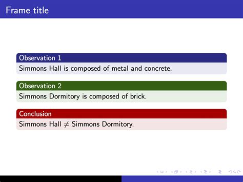 Blocks In Beamer TeX LaTeX Stack Exchange